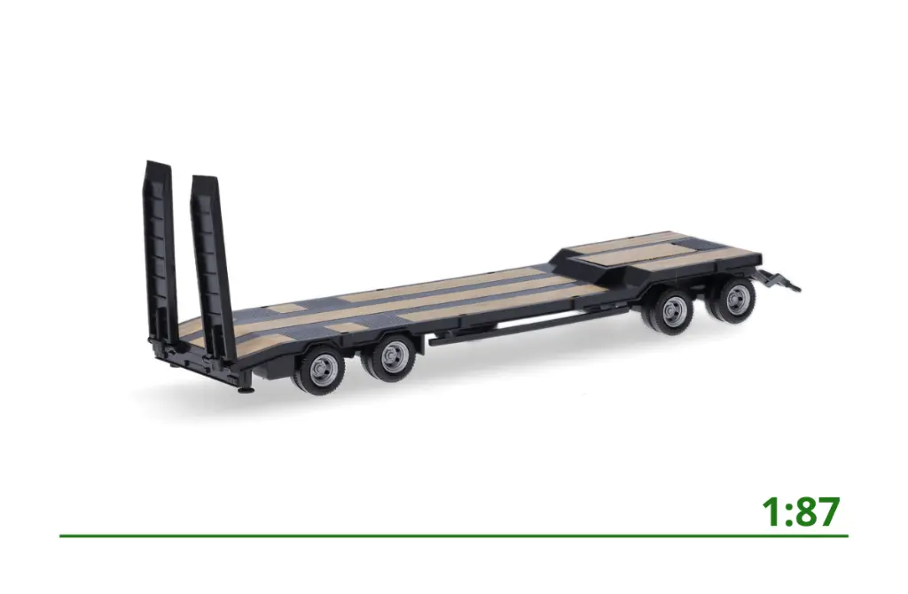 Goldhofer TU-4 semi-trailer black 1:87 | Miniatuurspecialist.nl