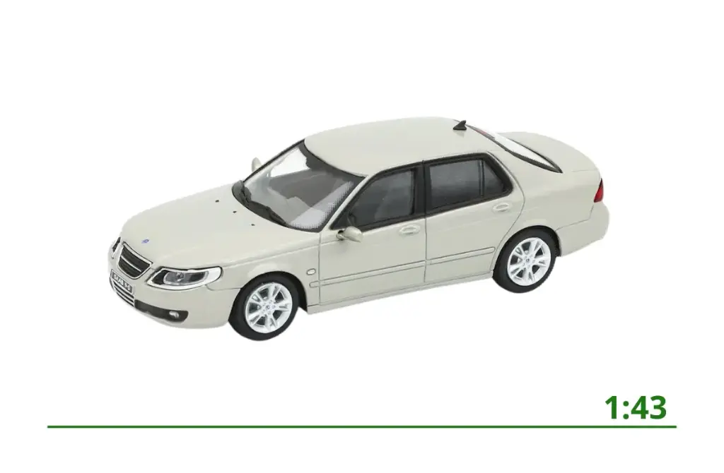 Saab 9.5 Aero silver 1:43 | Miniatuurspecialist.nl